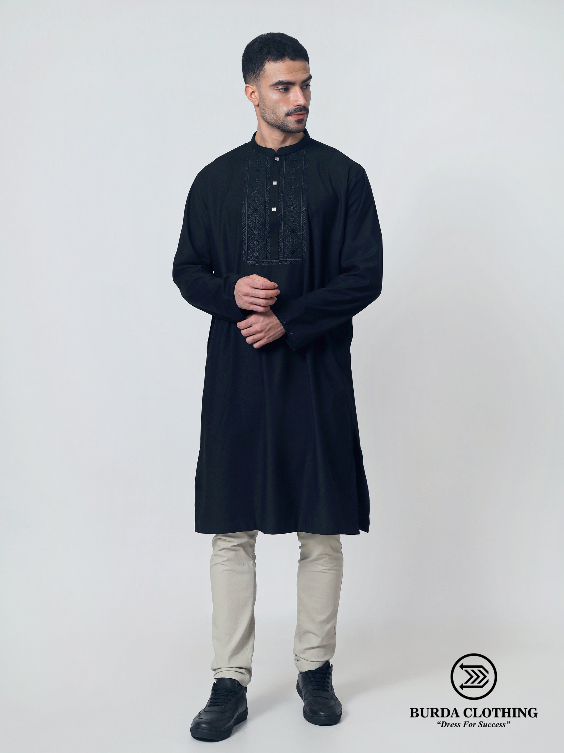 Adult Kurta 406 Black – Burdaclothing